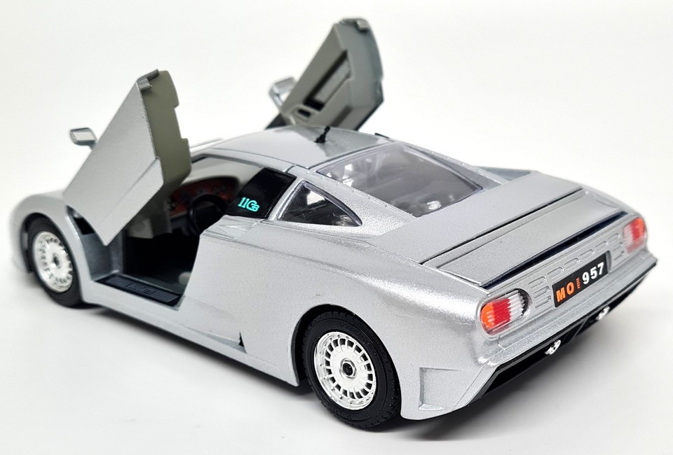 Burago 1/24 Bugatti EB110 Silver 90s Supercar Diecast Scale Model Car ...