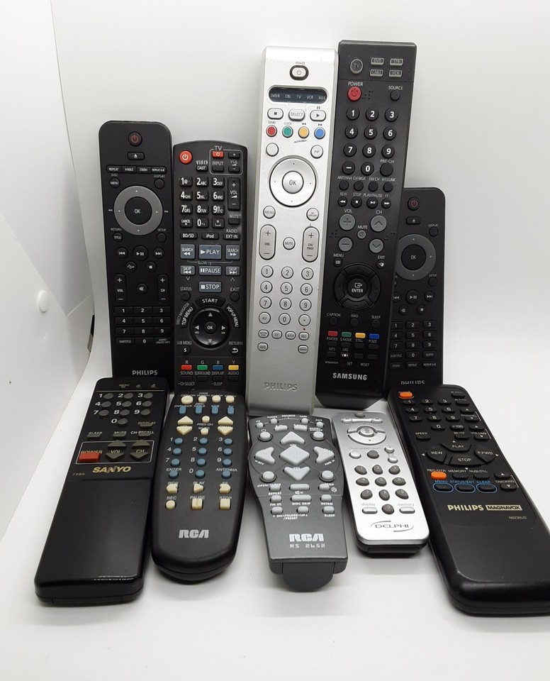 Remote Control Lot Samsung Phillips Sanyo Delphi RCA Panasonic 10 All ...