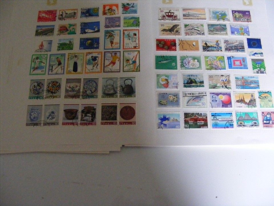 Japanese Stamps Good /Fine Used Collection On Album Leaves Approx 951 ...