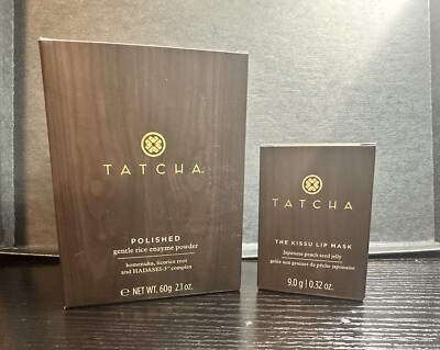 COMBO PACK….Tatcha polished gentle rice enzyme powder 60g/2.1 oz & Lip ...