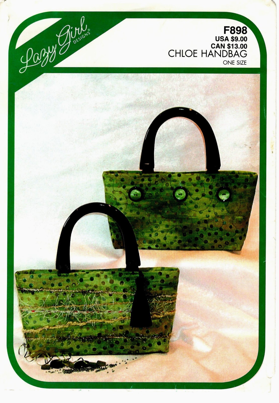 Chloe Handbag Purse Sewing Craft Pattern by Lazy Girl Designs F898 | eBay