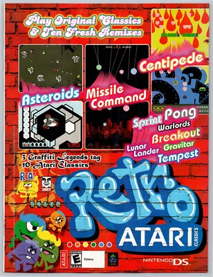 2005 Retro Atari Classics Asteroids Missile Command Vintage Print Ad Promo Art | eBay