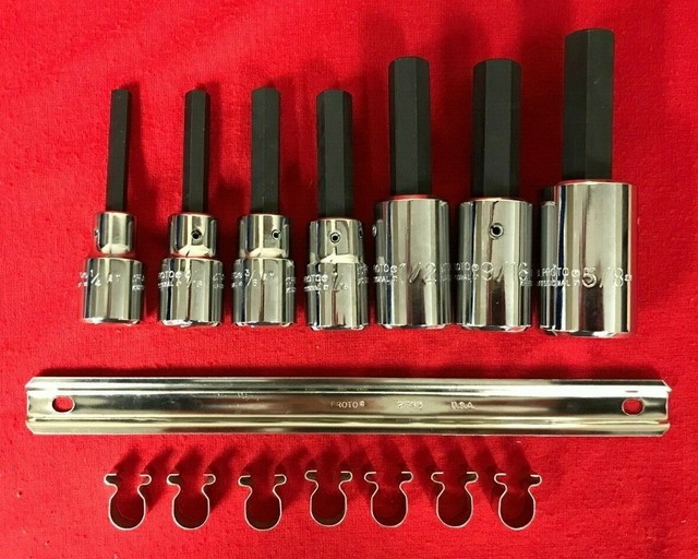 PROTO J54417 Hex Bit Socket Set 1/2drive 7 PC for sale online | eBay