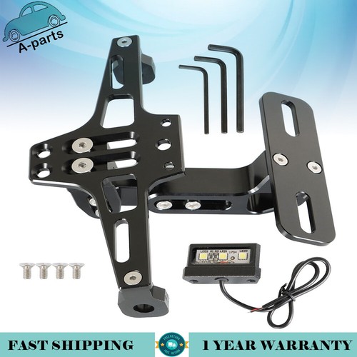 Universal Motorcycle Tail License Plate Holder Fender Eliminator Kit ...