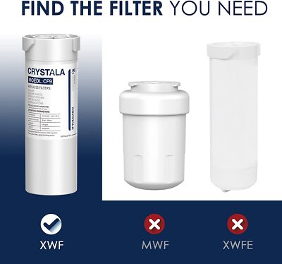 Crystala Replacement For XWF CF9-S System Refrigerator Water Filter 1 ...