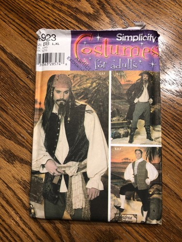 Simplicity 4923 Sewing Pattern Pirate Costume Jack Sparrow Renaissance ...