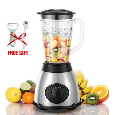 1.5L Glass Jug Blender Food Processor Smoothie Maker Juicer Coffee ...