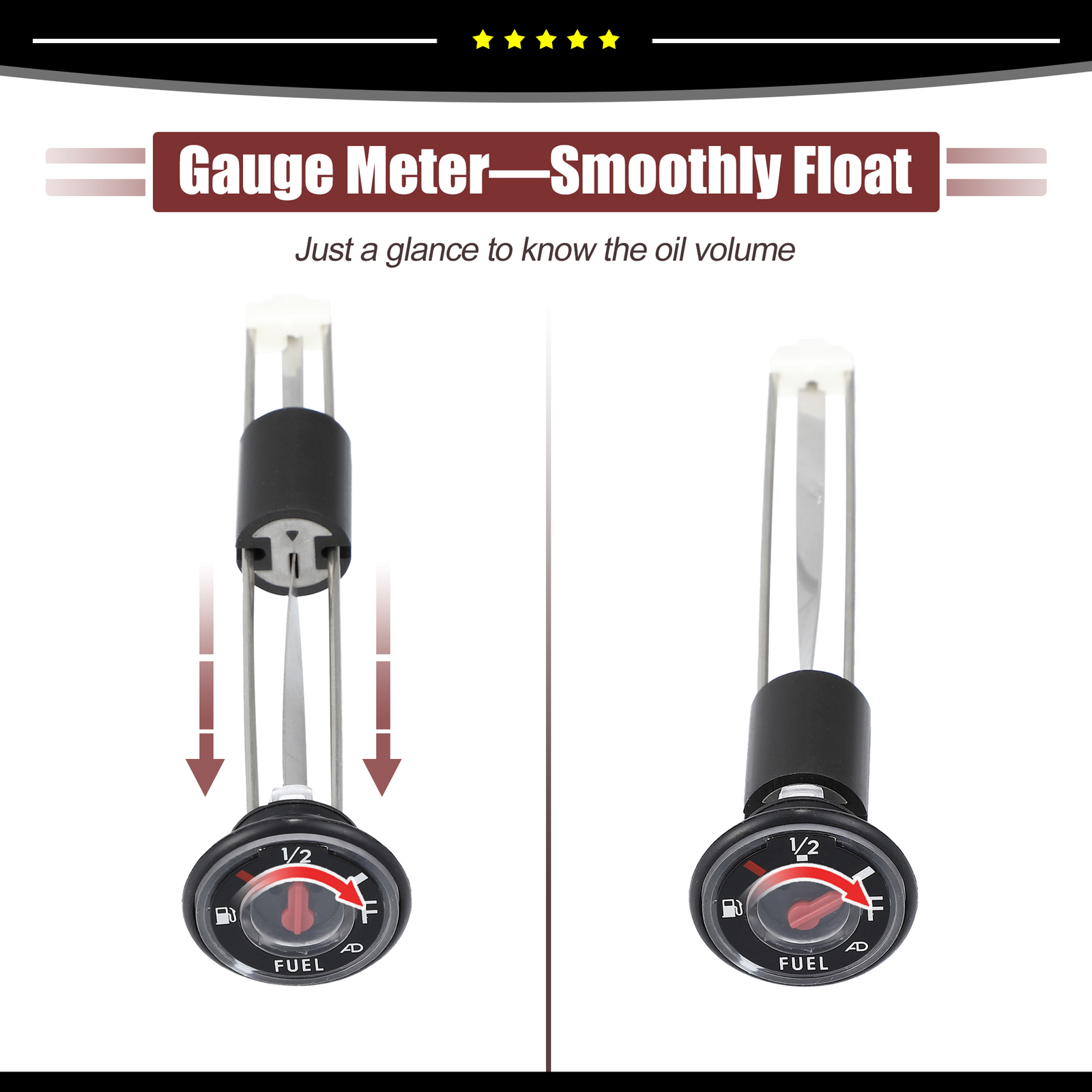 Piece of 1 ATV Fuel Gas Tank Level Gauge Meter w/Cap fit for Kawasaki ...