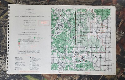 Vtg 1955 Lake County Michigan Dept Conservation Plat Maps 11"X17" | eBay