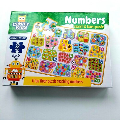 Clever Kids Numbers Search & Learn Floor Puzzle 28 Pieces-NEW | eBay