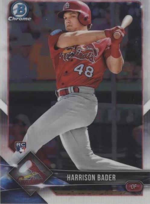2018 Bowman Chrome - Base Harrison Bader #68 Batting (RC) for sale ...