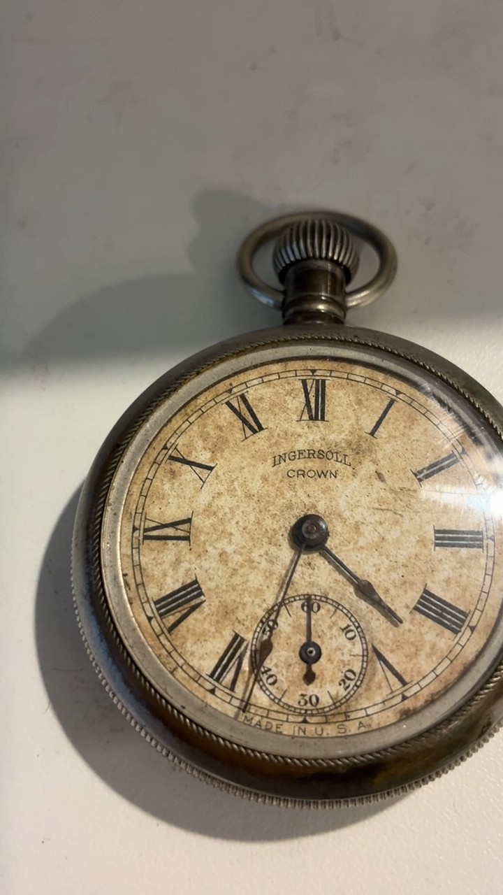 Vintage Ingersoll Crown Pocket Watch - Working - Made in USA | eBay