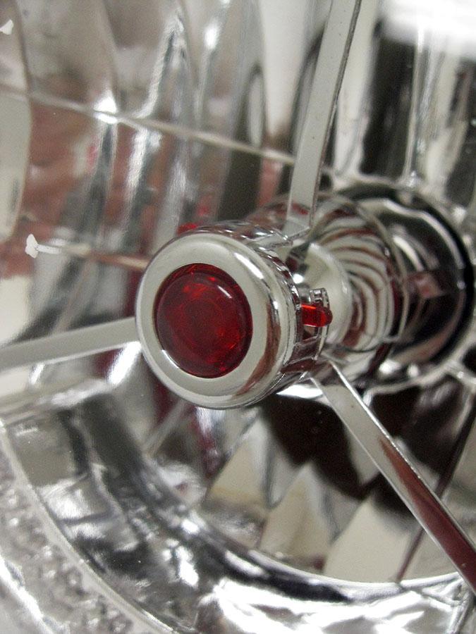 Street Hot Rod 7" Tri Bar Red Dot H4 Headlight w/ Amber LED Turn Signal ...