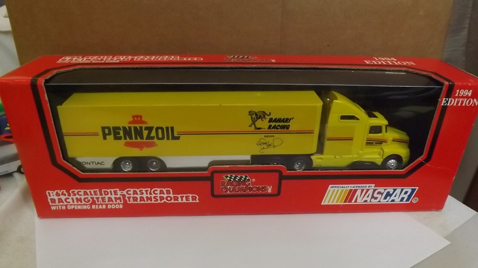 1994 Champions Team Transporter Semi Truck & Trailer Pennzoil Bahari ...