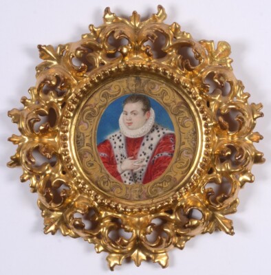 "Portrait of an Italian Prince" large miniature of superior quality ...