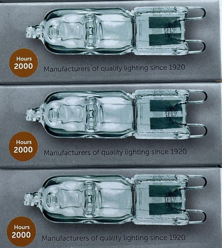 Pack of 3 Bell 18W G9 Halogen economy 240 volt 18W = 25W 240v 18 Watt ...