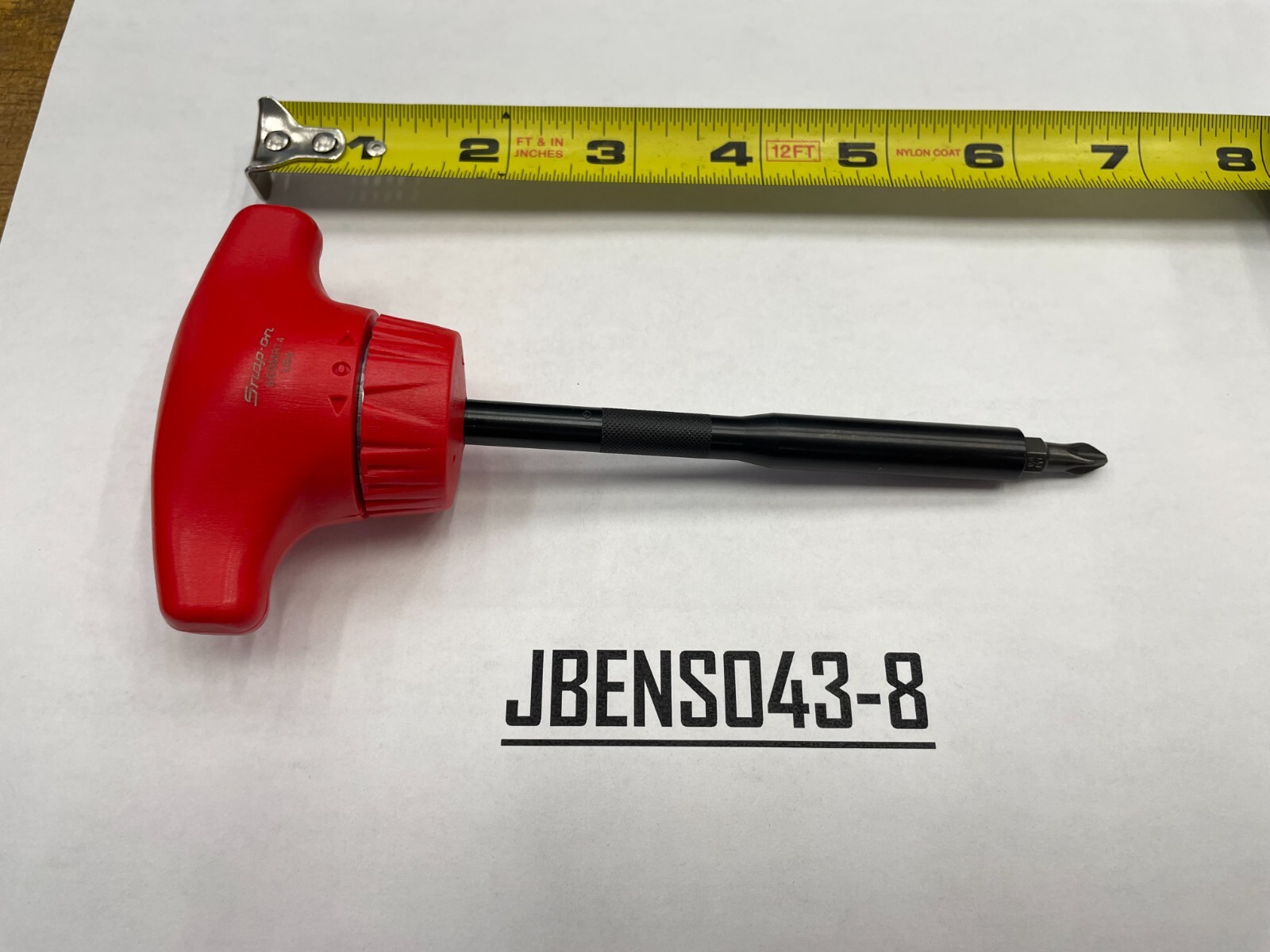 Snap-on Tools NEW RARE RED Standard T-Handle Ratcheting Screwdriver ...