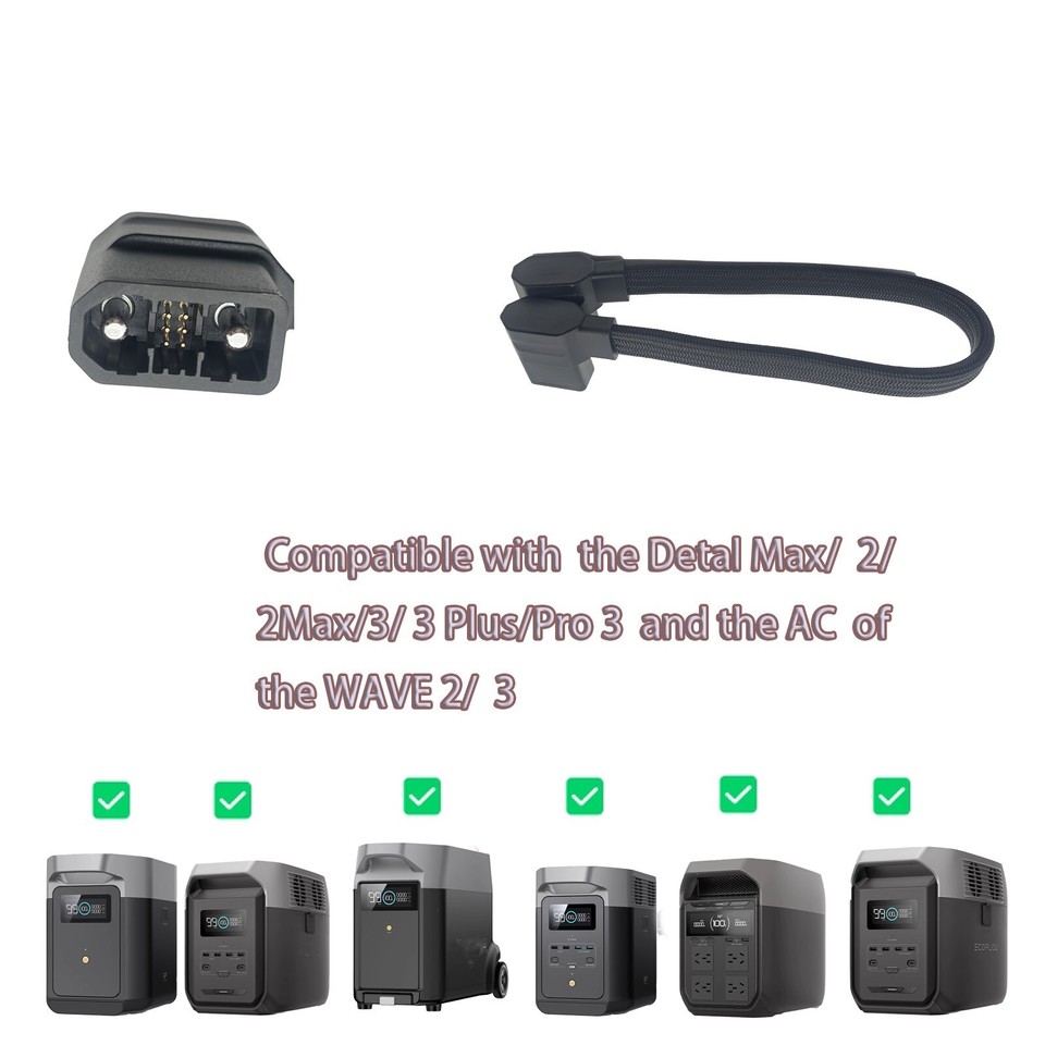 Extra Battery Cable Compatible with Ecoflow Delta 2 Max 3 Puls Wave 2 Wave 3 | eBay