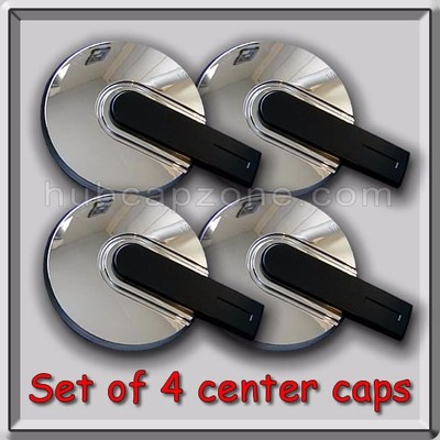 Chrome Black Hummer H3 Center Caps Hubcaps Fits 2006-2010 Stock OEM ...