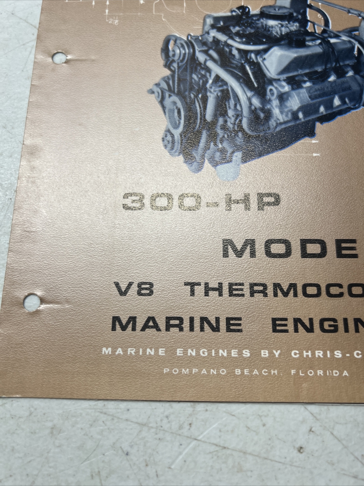 1/1 Chris Craft Boat Marine Engine Book Specs Original 300 Hp Model 427 ...
