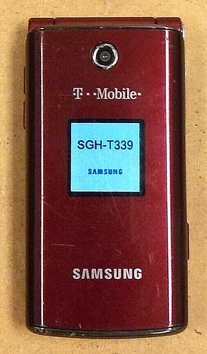 Samsung SGH-T339 - Red and Silver ( T-Mobile ) Rare Cellular Flip Phone ...