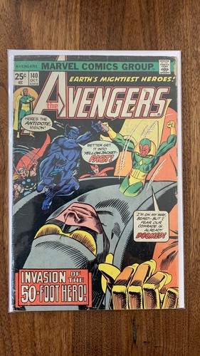 THE AVENGERS 140 IRON MAN SCARLET WITCH GEORGE TUSKA COVER MARVEL 1975 VINTAGE | eBay