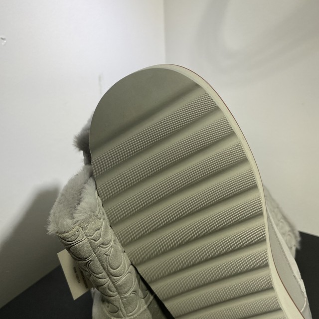 Coach Isa Monogram Suede Faux Fur Lined Boot Black 7.5 for sale online ...