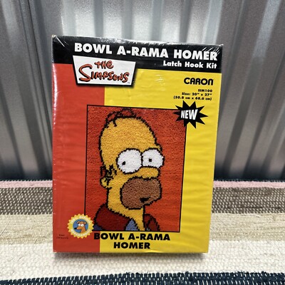 NEW The Simpsons Homer Bowl-a-rama Kit Caron Size 14" x 18" 2008 Made ...