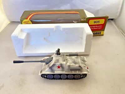 CORGI 905 SU 100 RUSSIAN TANK DESTROYER WITH BOX ( WORKING ) 1974 | eBay UK