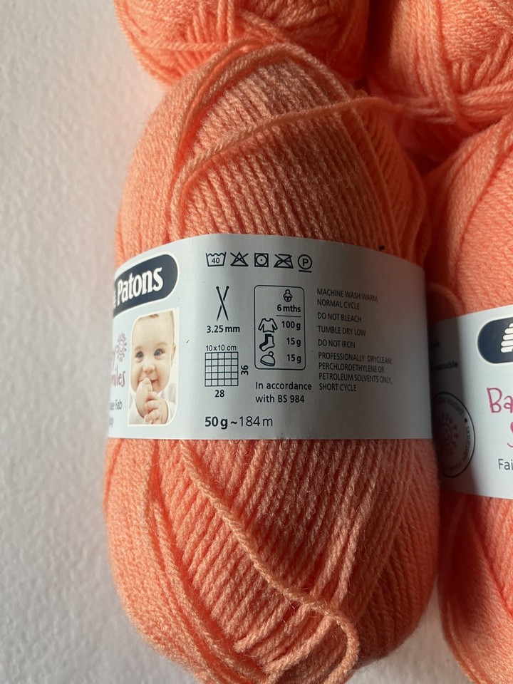 Patons Baby Smiles Fairytale Fab 4Ply 10 × 50g Balls Shade Apricot ...