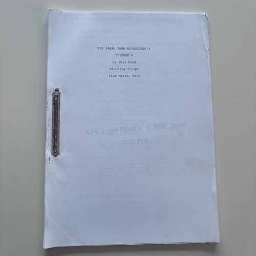Vault of Secrets Pt 2 Authentic Script Used For Sarah Jane Adventures ...