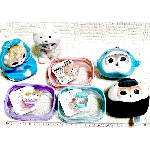 7 puff sand goods (mascot plush toy x 4 types, mini clear case x 3 ...