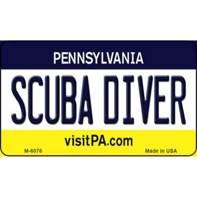 Scuba Diver Pennsylvania State License Plate Tag Magnet M-6076 | eBay