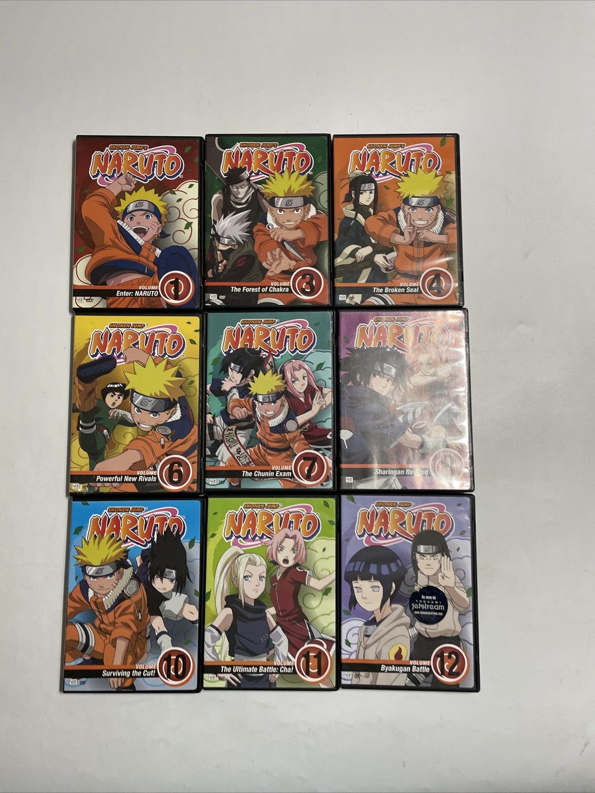 Shonen Jump's Naruto DVD Lot 9 DVDs 36 Episodes Volume 1 3 4 6 7 8 10 ...