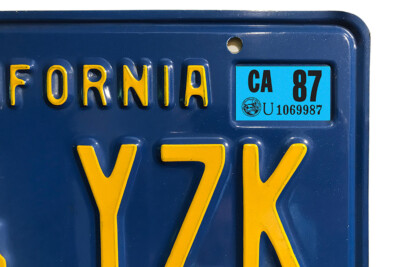 1987 California License Plate Sticker, YOM, CA, DMV, Registration | eBay