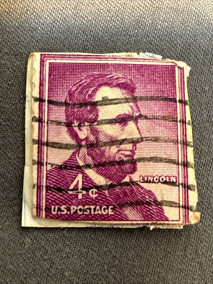 Abraham Lincoln 4 Cents Stamp U.S. Postage Purple 1954 | eBay