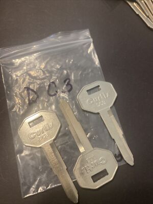 (3) NEW Key Blank DC3, COLT/ARROW/CONQUEST 1972-1988 IGNITION/DOOR ...