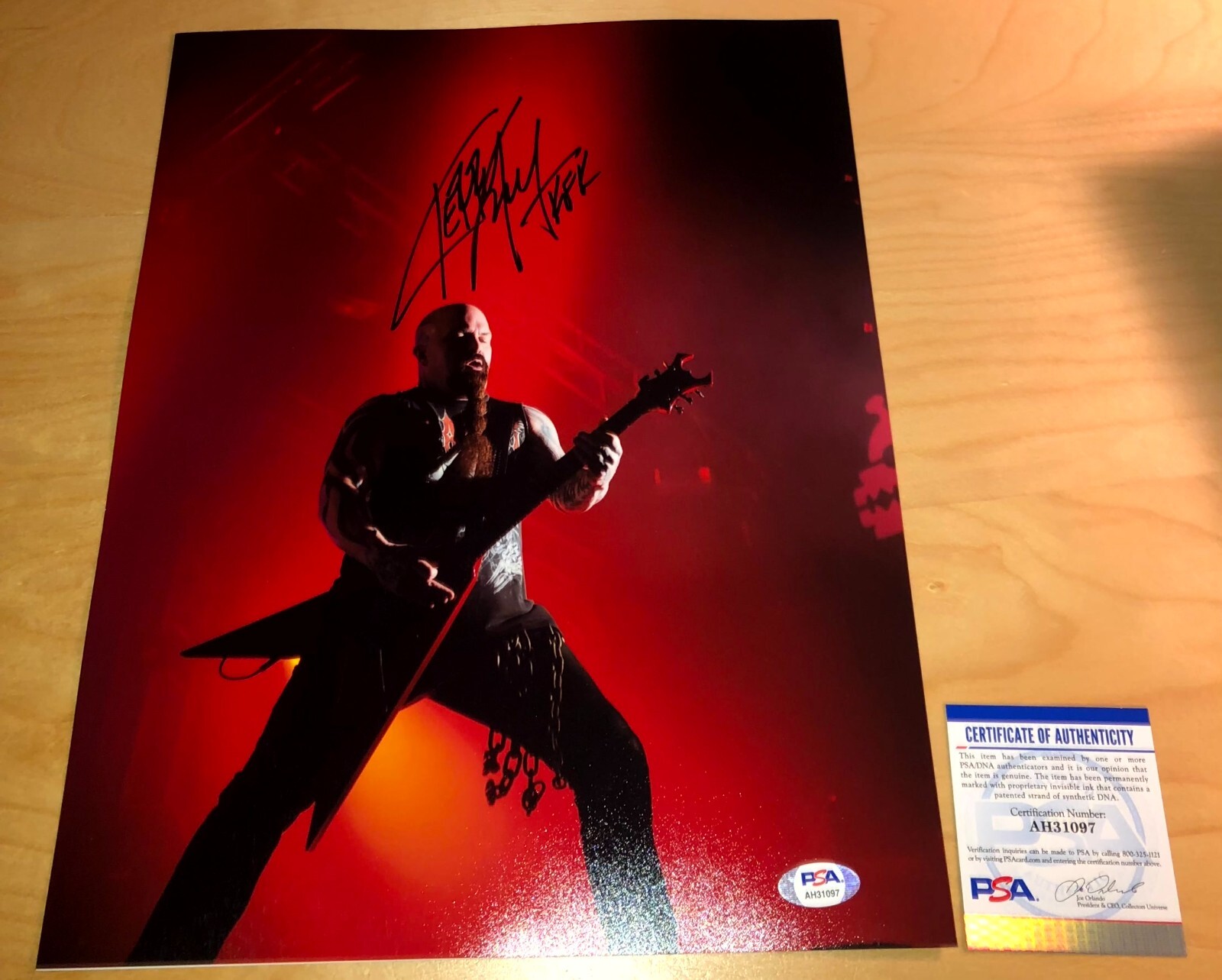 Kerry King Slayer Reign In Blood Signed Autographed 11x14 Photo PSA E2 ...