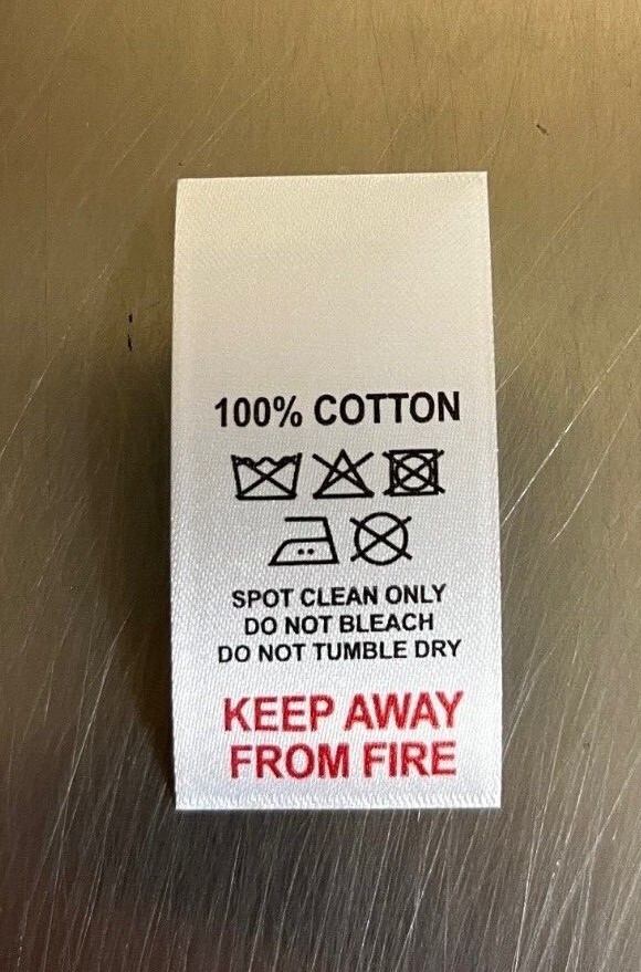 WASH CARE CLOTHING GARMENT LABELS DIFFERENT FIBRE CONTENTS AVAILABLE | eBay