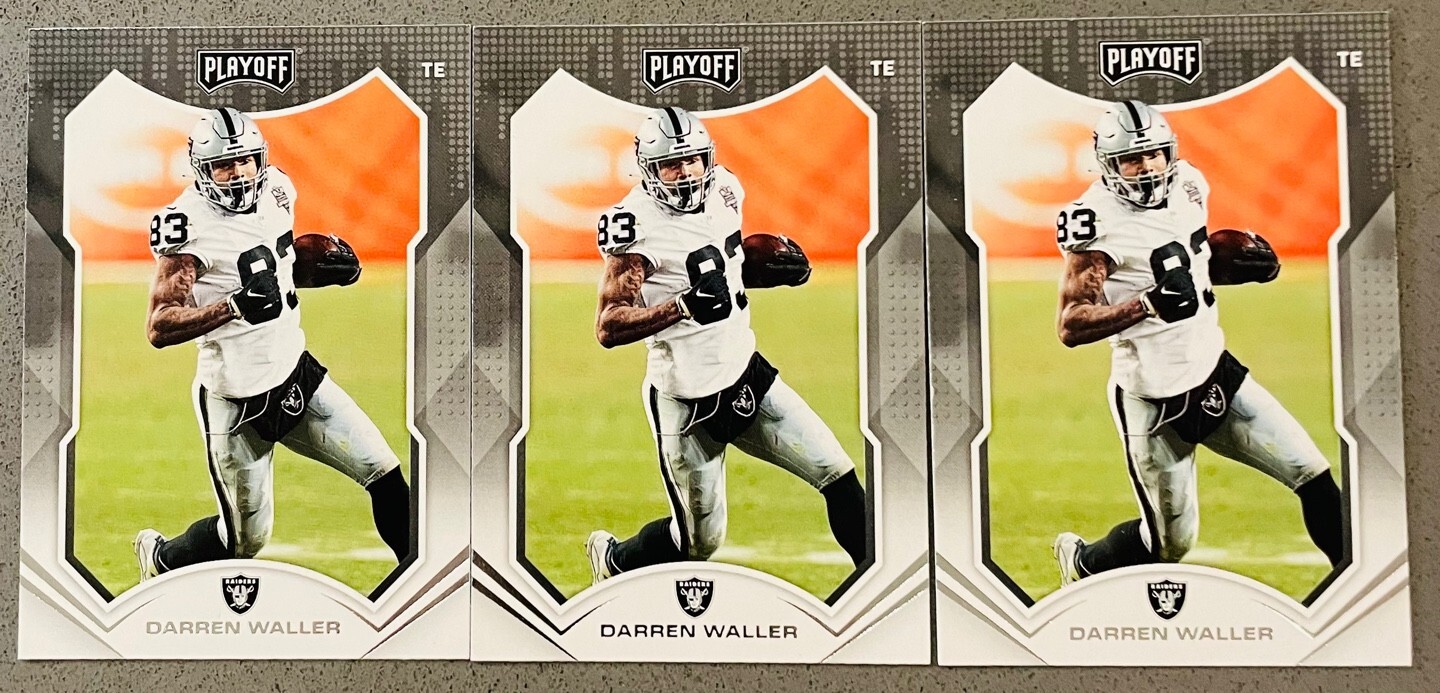 3 Lot 2021 Panini Playoff Football NFL #90 Darren Waller Base Card ...