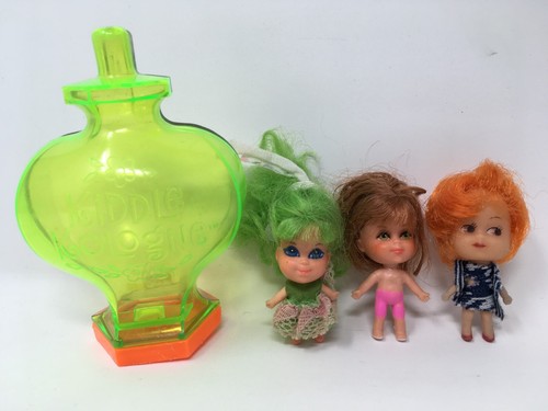 Vintage Mattel Liddle Kiddle Kologne Cologne - 3 Dolls & 1 Bottle Apple ...