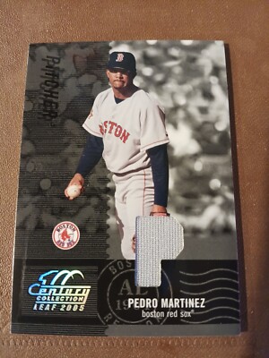 2005 PEDRO MARTINEZ LEAF CENTURY JERSEY RELIC CARD #45 RED SOX /250 ...