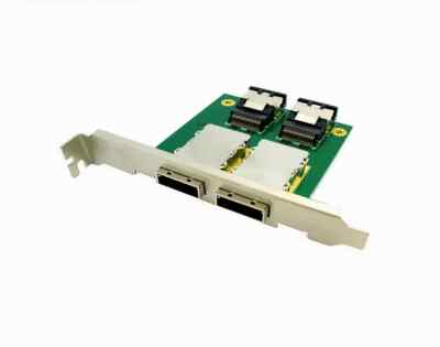 2-port Internal SFF-8087 to External 8088 PCI mini SAS 26P Adapter SAS ...