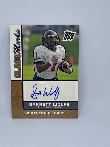 Garrett Wolfe AUTOGRAPH CARD RB TOPPS DPP 2007 T3-11 | eBay