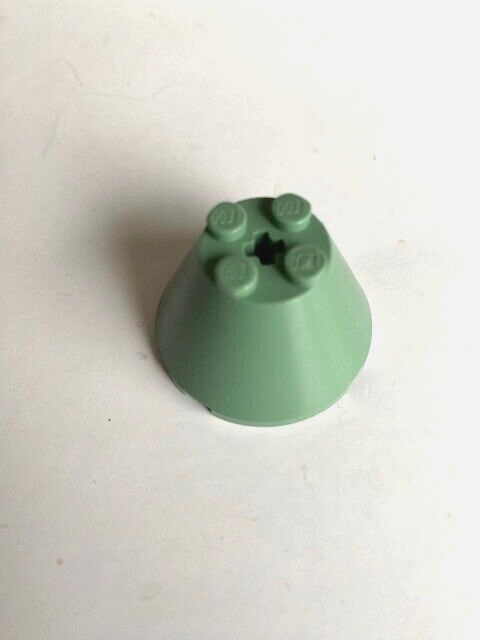 LEGO Parts: Cone, 4 x 4x 2-1/2, Sand Green, #3943 | eBay