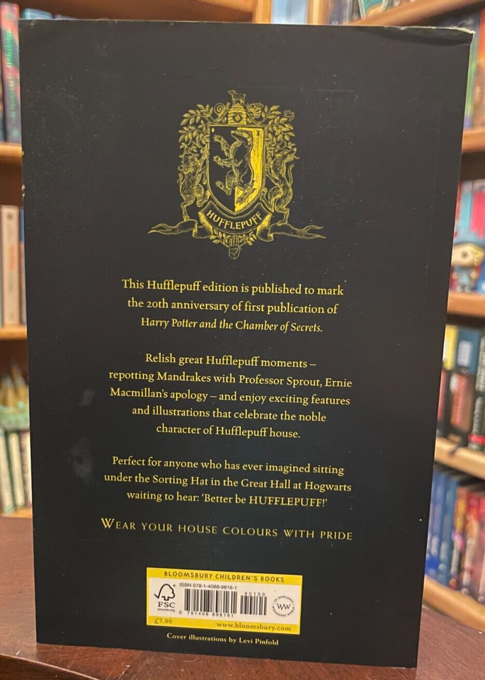 Hufflepuff Edition Harry Potter and the Chamber of Secrets, SC, JK ...