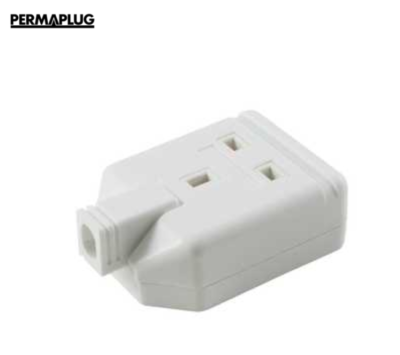 Permaplug 13A 1 Gang Trailing Socket White - Extension Lead Socket ...
