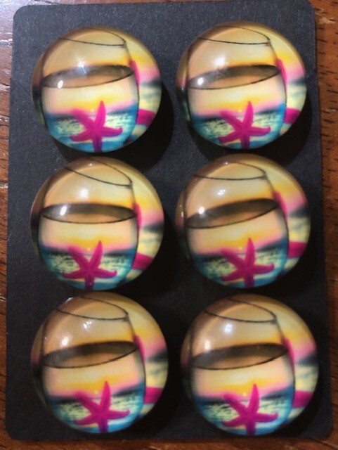 Set of 6 Strong Magnets - Artistic [059] | eBay