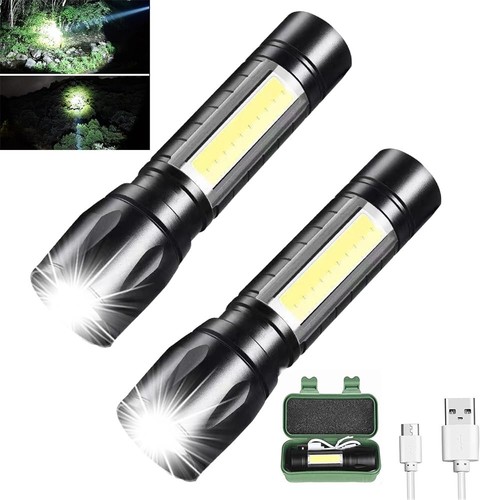 Mini Flashlights Rechargeable LED-Small Flashlights Powerful USB ...