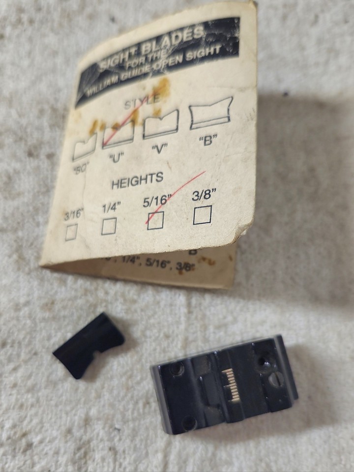 Williams Adjustable Rear Sight - Barrel Ramp Sight w/ Blade missing ...